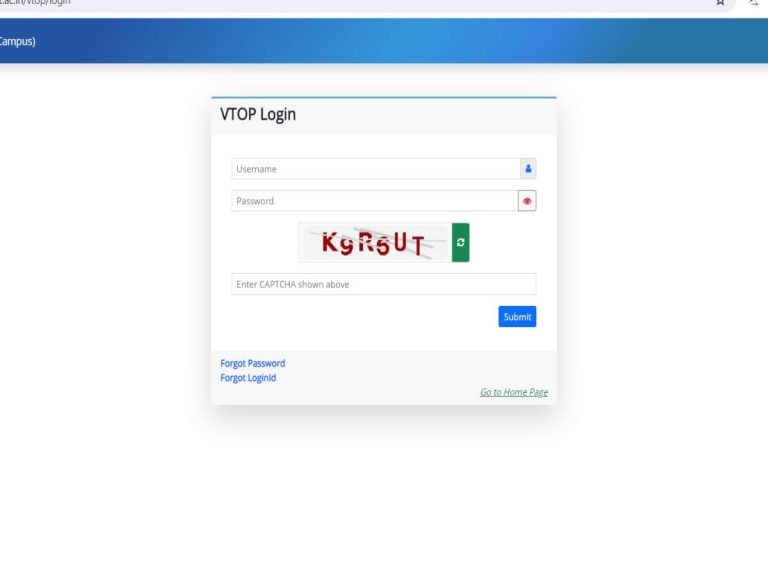 VTOP Login - Guide To Login At Login vtop.vit.ac.in